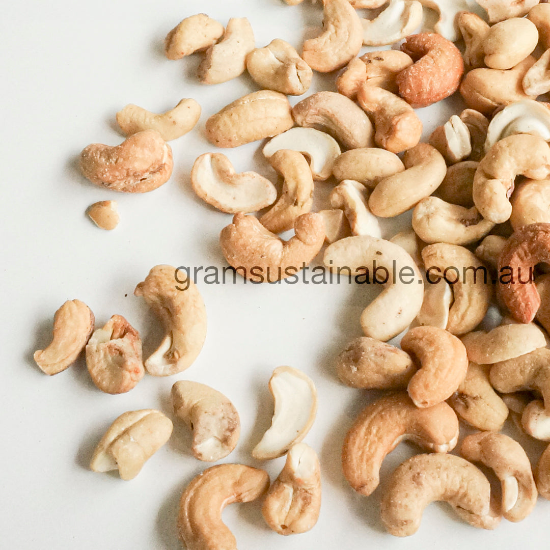 Roasted Unsalted Cashews – Gram Sustainable